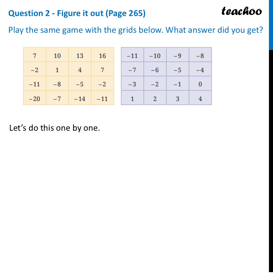 Play the same game with the grids below. What answer did you get?