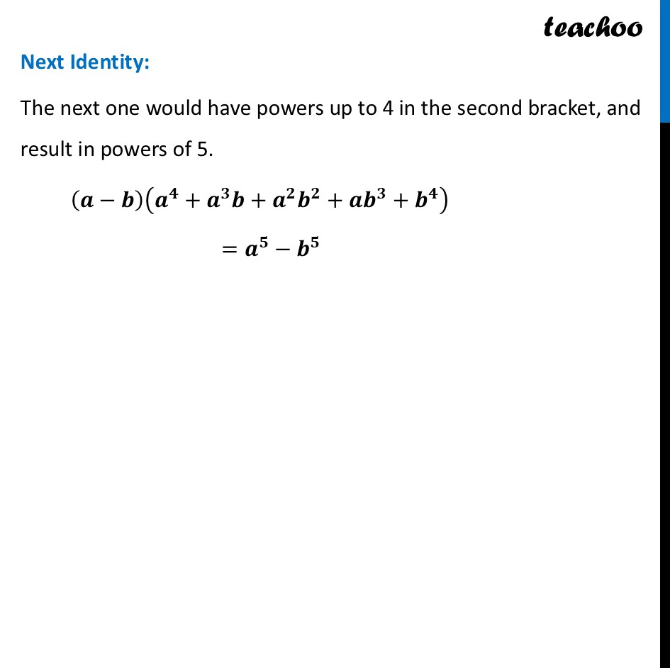 Expand - (i) (a – b) (a + b), (ii) (a – b) (a2 + ab + b2) - Class 8