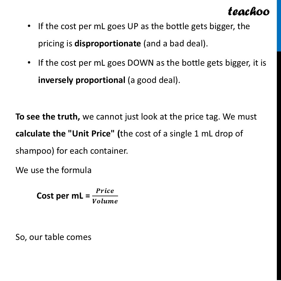 [Activity 2] Go to the market and collect the prices of different size