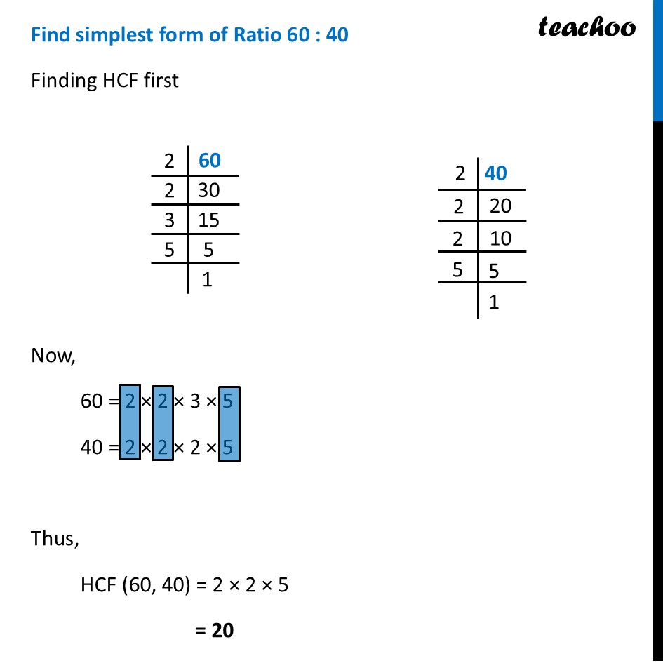 Simplest Form of Ratios - How to find with 3+ Examples [Class 8]