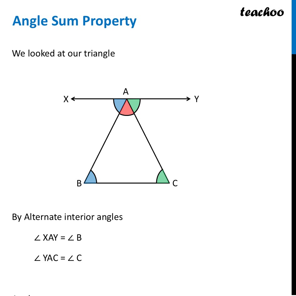 [Maths] Angle Sum Property - [Class 7 Ganita Prakash] - Teachoo