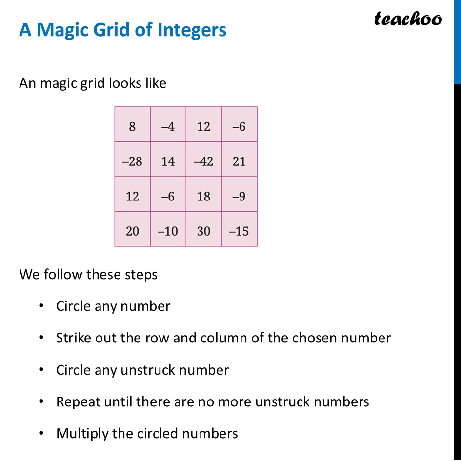 [Class 7 Ganita] A Magic Grid of Integers - Step by Step Explaination
