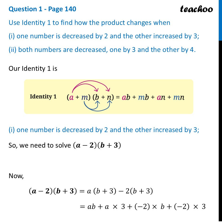 [Ganita Prakash] Use Identity 1 to find how the product changes when