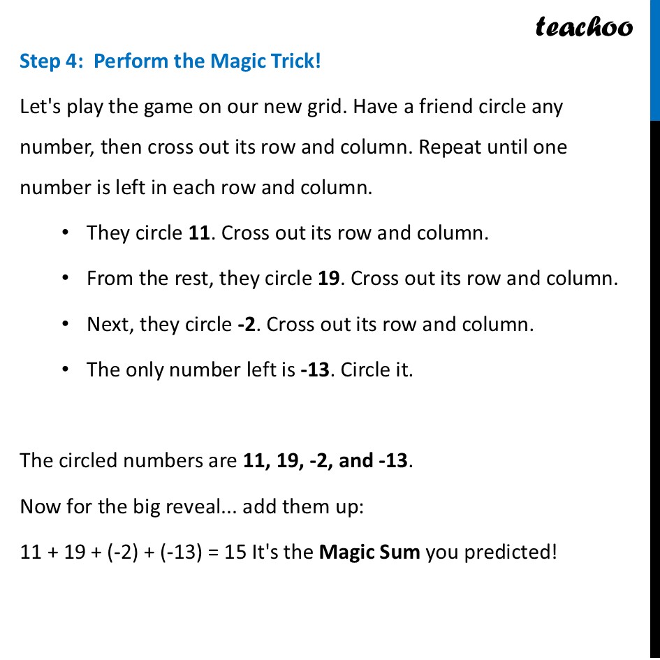 Creating your own Magic Grid - Step-by-Step with example - Teachoo