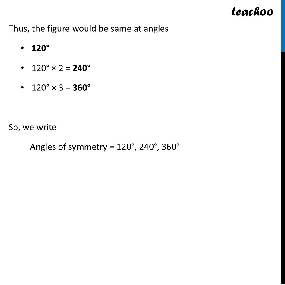 Figure having 3 Angles of Symmetry [with Examples] - (Class 6 Maths)