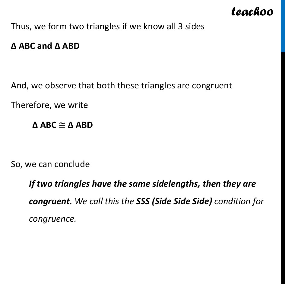 SSS Congruency (Measuring the Sidelengths) [Class 7 Geometric Twins]