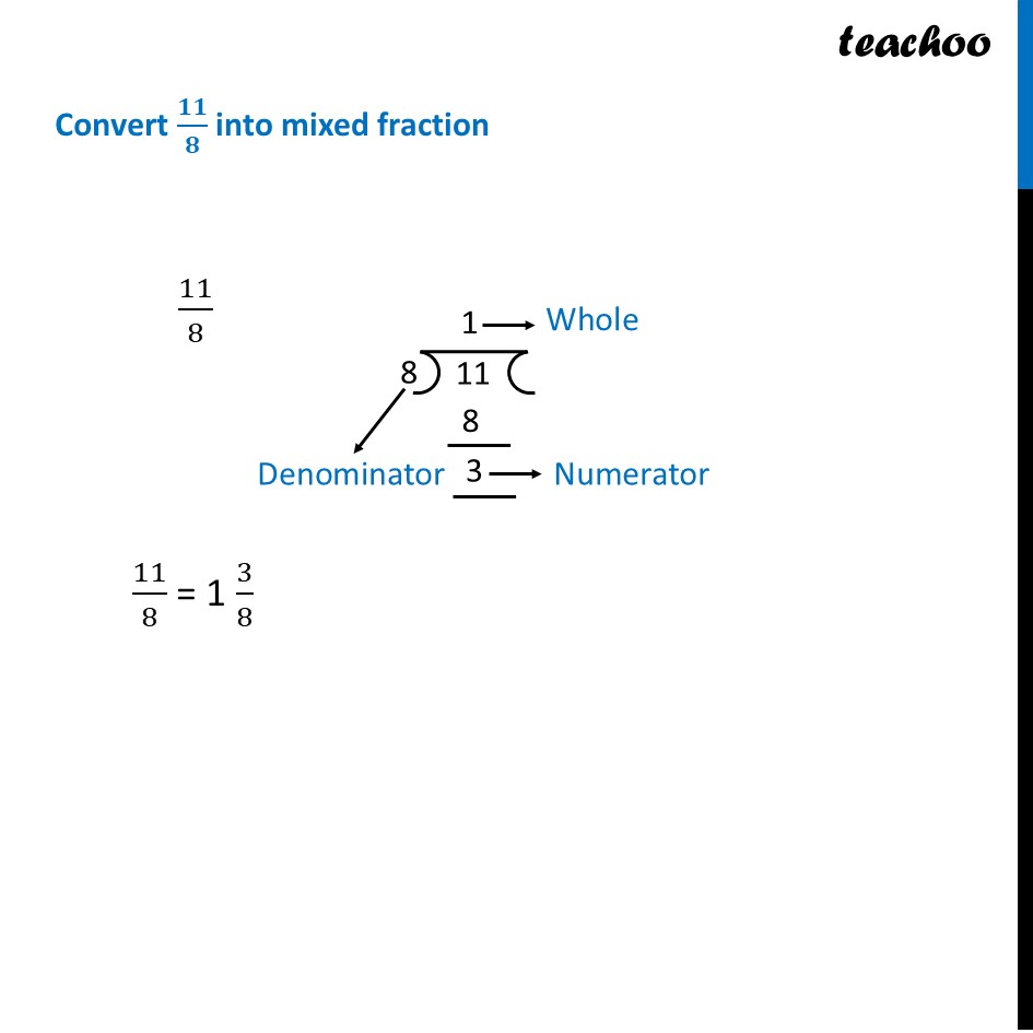 Writing Fractions as Mixed Fractions (with 3+ Example) - Teachoo