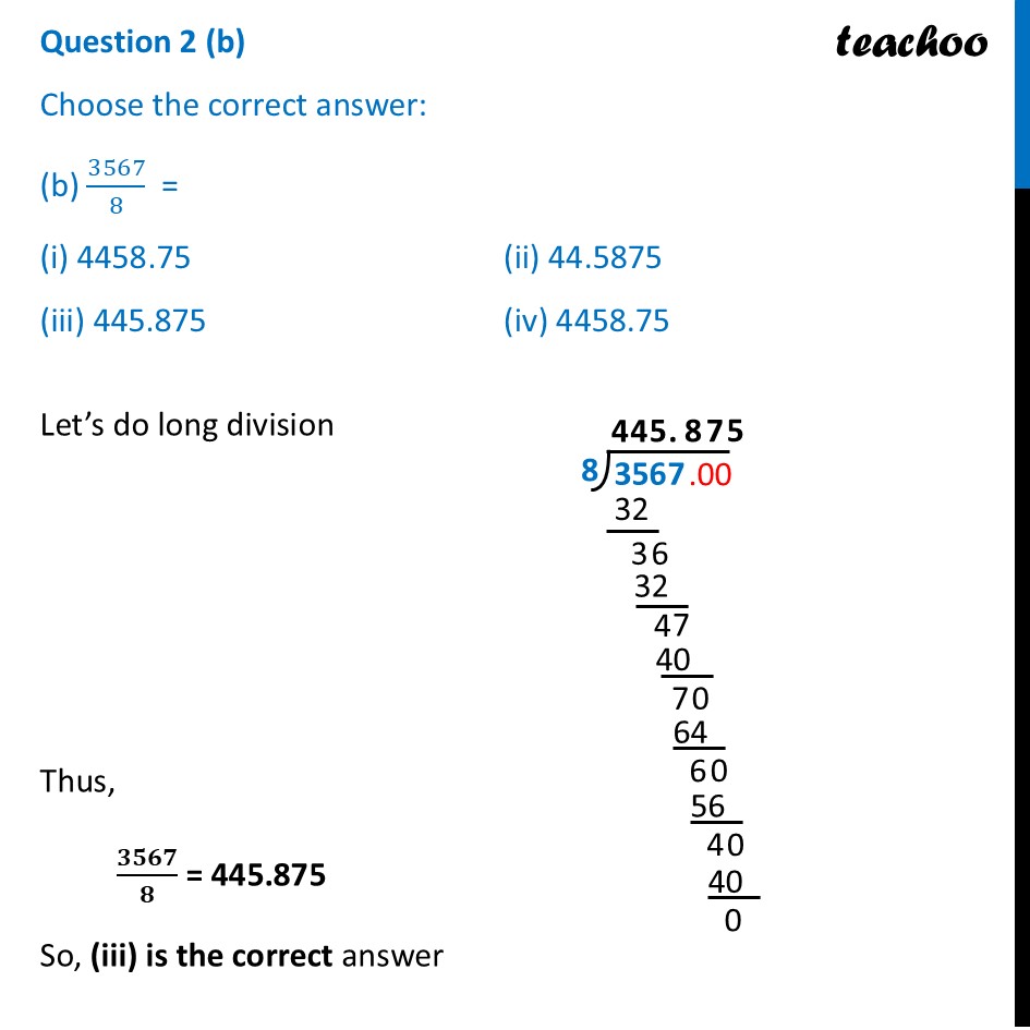 [Ganita Prakash Part 2] Choose the correct answer: (a) 1526/4