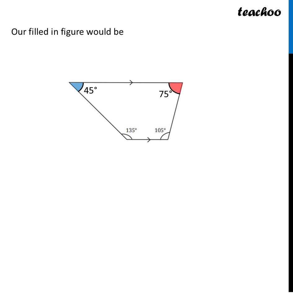 [Quadrilaterals] Find the remaining angles in the following trapeziums