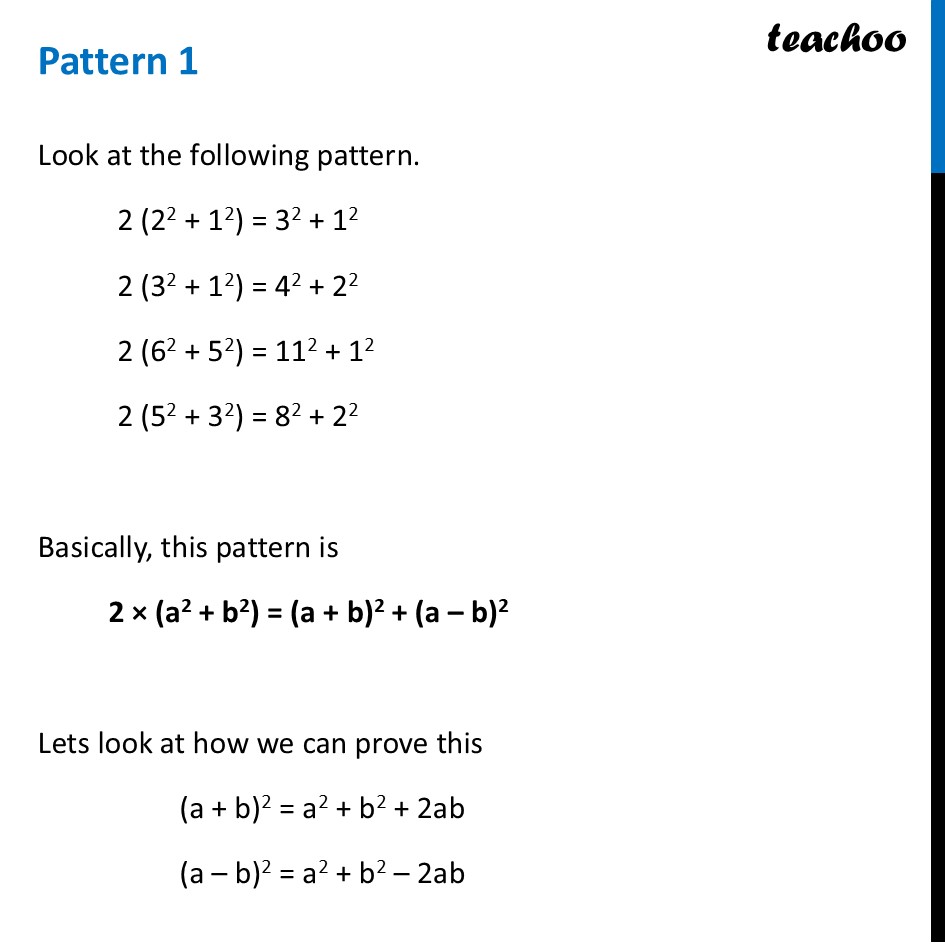 Pattern 1 - Chapter 6 Class 8 Ganita Prakash Part 1 [Teachoo]