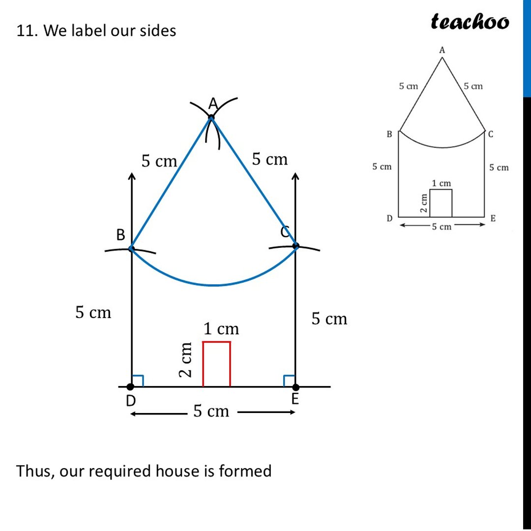 [Class 6] Constructing a House – Step-by-Step Geometry Construction