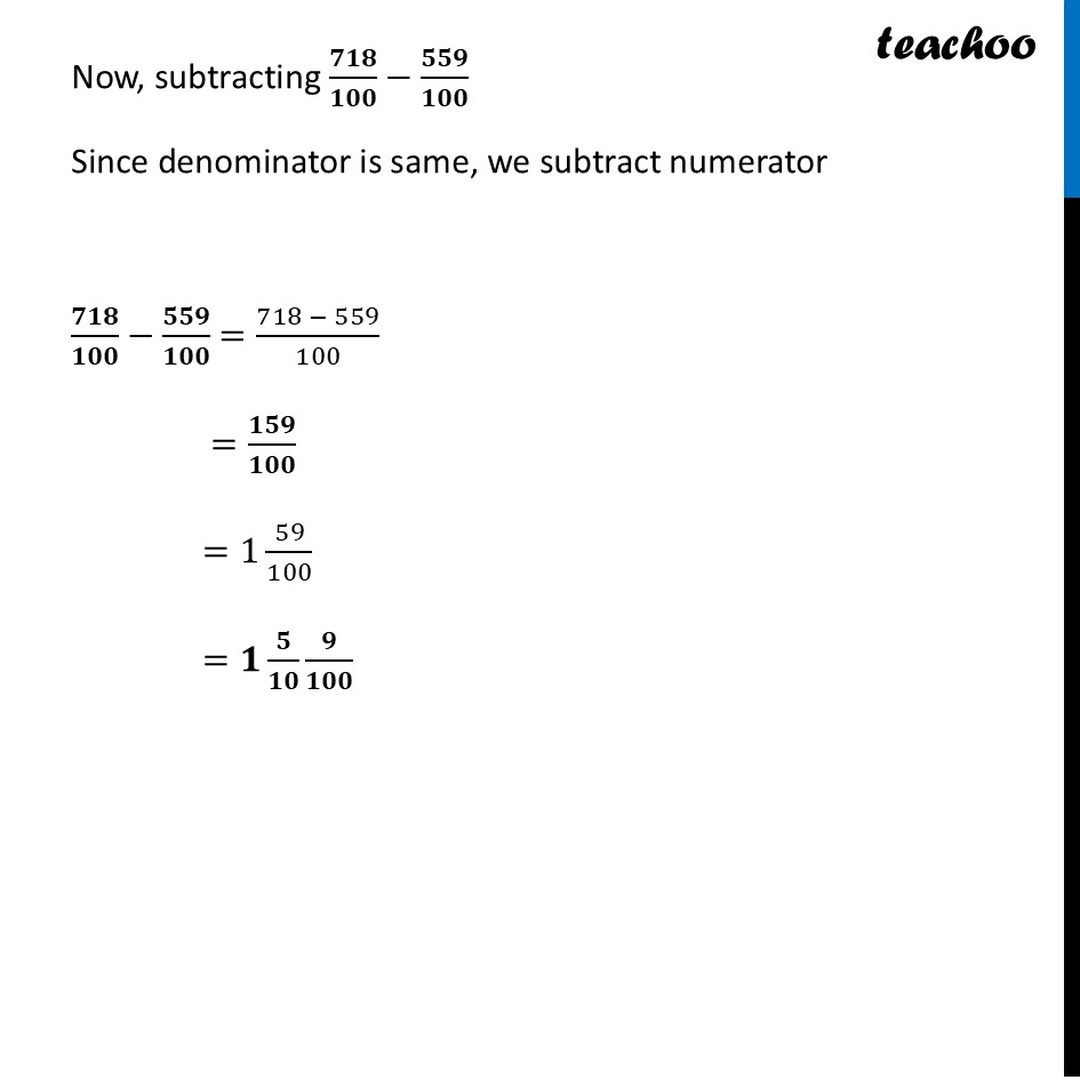 Adding and subtracting Hundredth's - with Examples - Decimals Teachoo