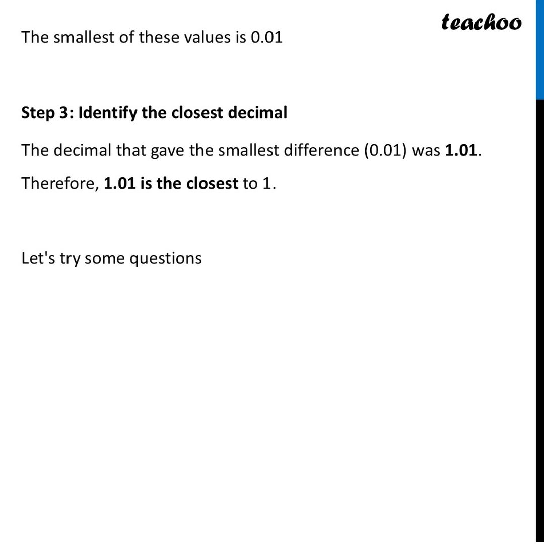 How to find Closest decimal? - Method with examples - Teachoo