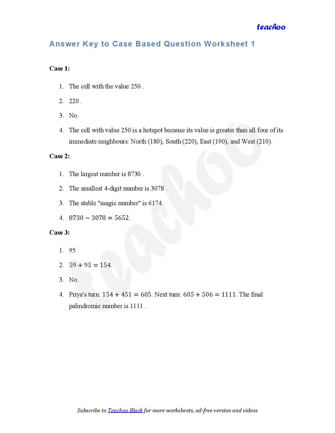 Number Play (Ganita Prakash) Class 6 - Case Based Questions Worksheet