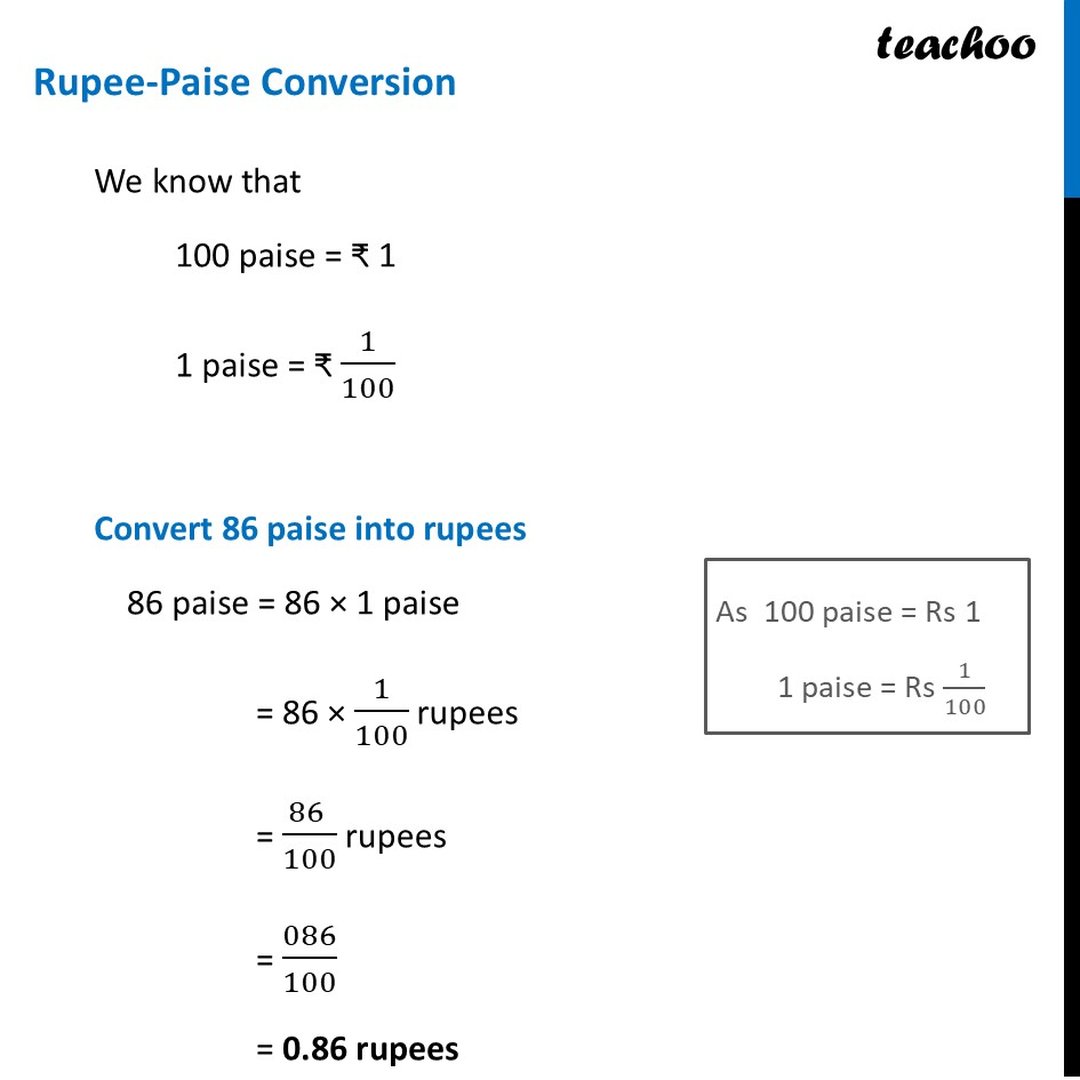 [Ganita Prakash] Rupee-Paise Conversion - Class 7 Maths - Teachoo