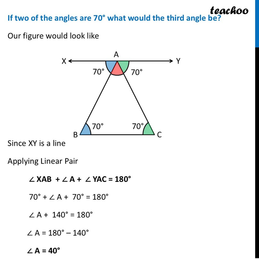 Can you construct a triangle all of whose angles are equal to 70°?