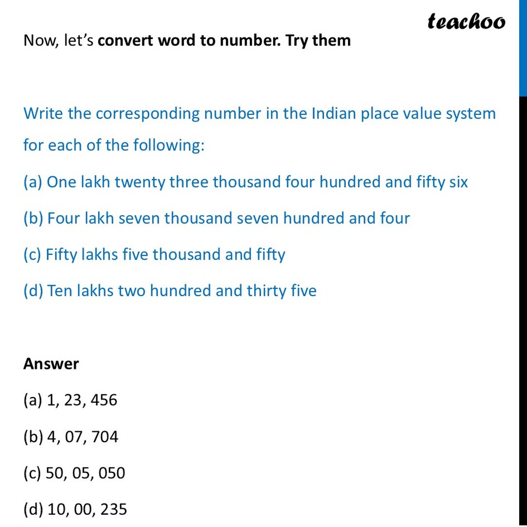 [Ganit Prakash Class 7] Reading and Writing numbers - Teachoo
