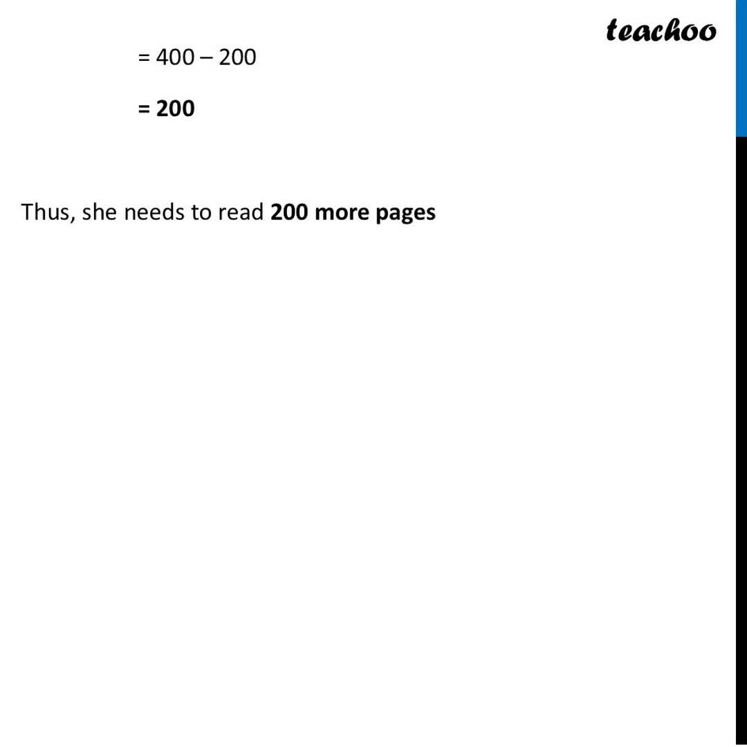 Mira is reading a novel that has 400 pages. She read 1/5 of the page