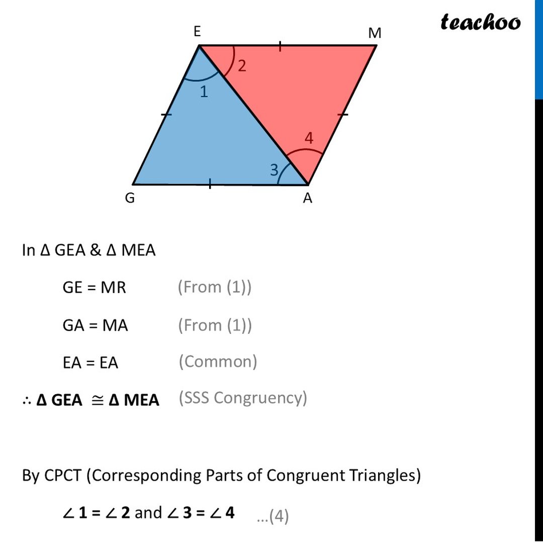 Deduction 9 - What can we say about the angles in a rhombus? - Class 8