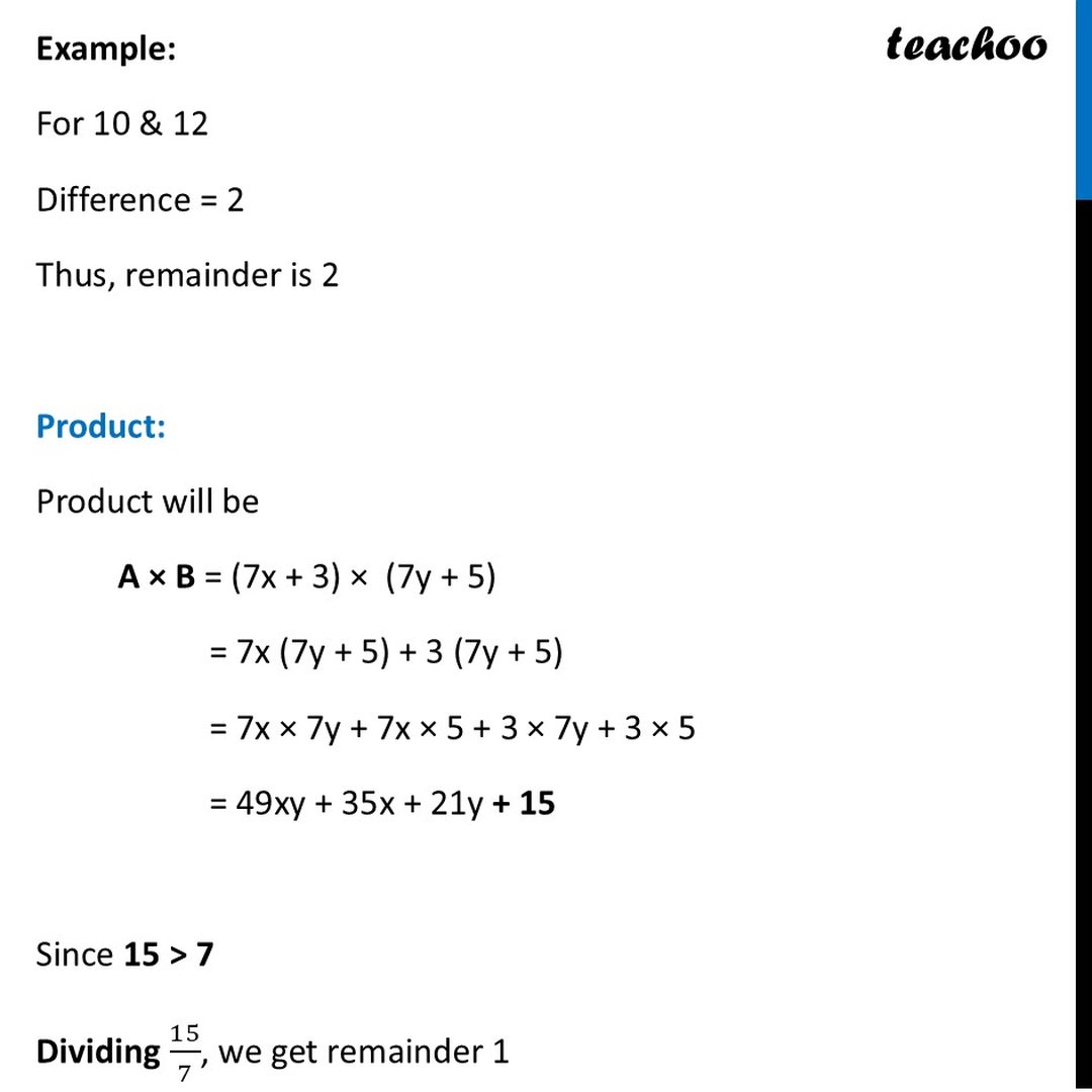 [Maths] A number leaves a remainder of 3 when divided by 7 and another