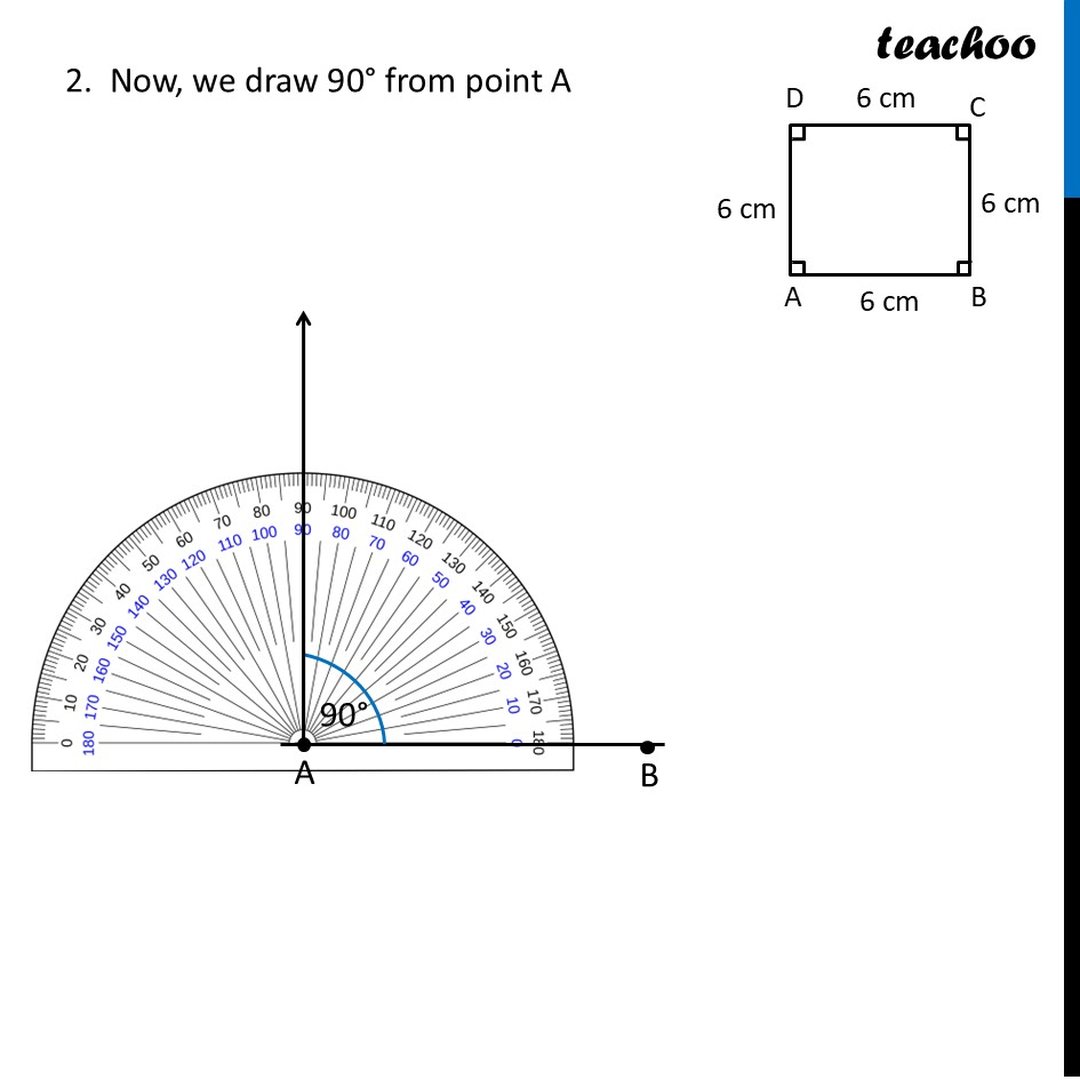 Constructing Squares - Using Protractor, Compass and Ruler - Teachoo