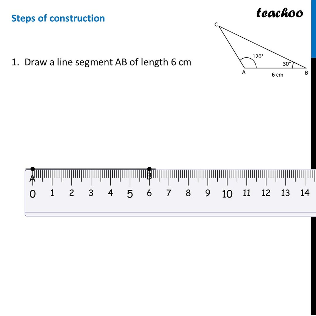 [Maths] Construct triangles for the following measurements: 120°, 6 cm