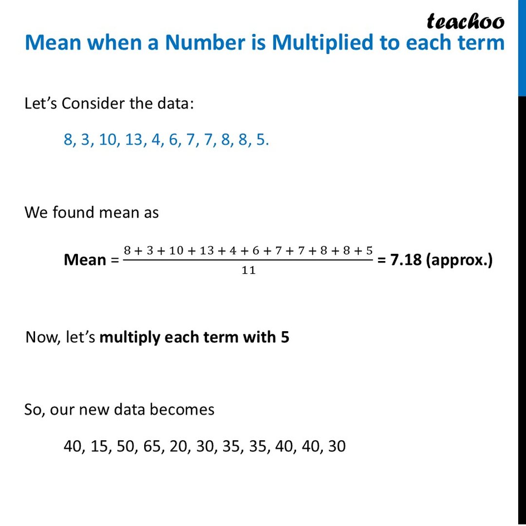 Mean when a Number is Multiplied to each term [Ganita Prakash Part 2]