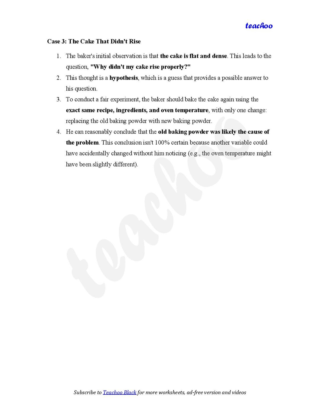 Chapter 1 Class 6 Science - Case Based Questions - Worksheet PDF