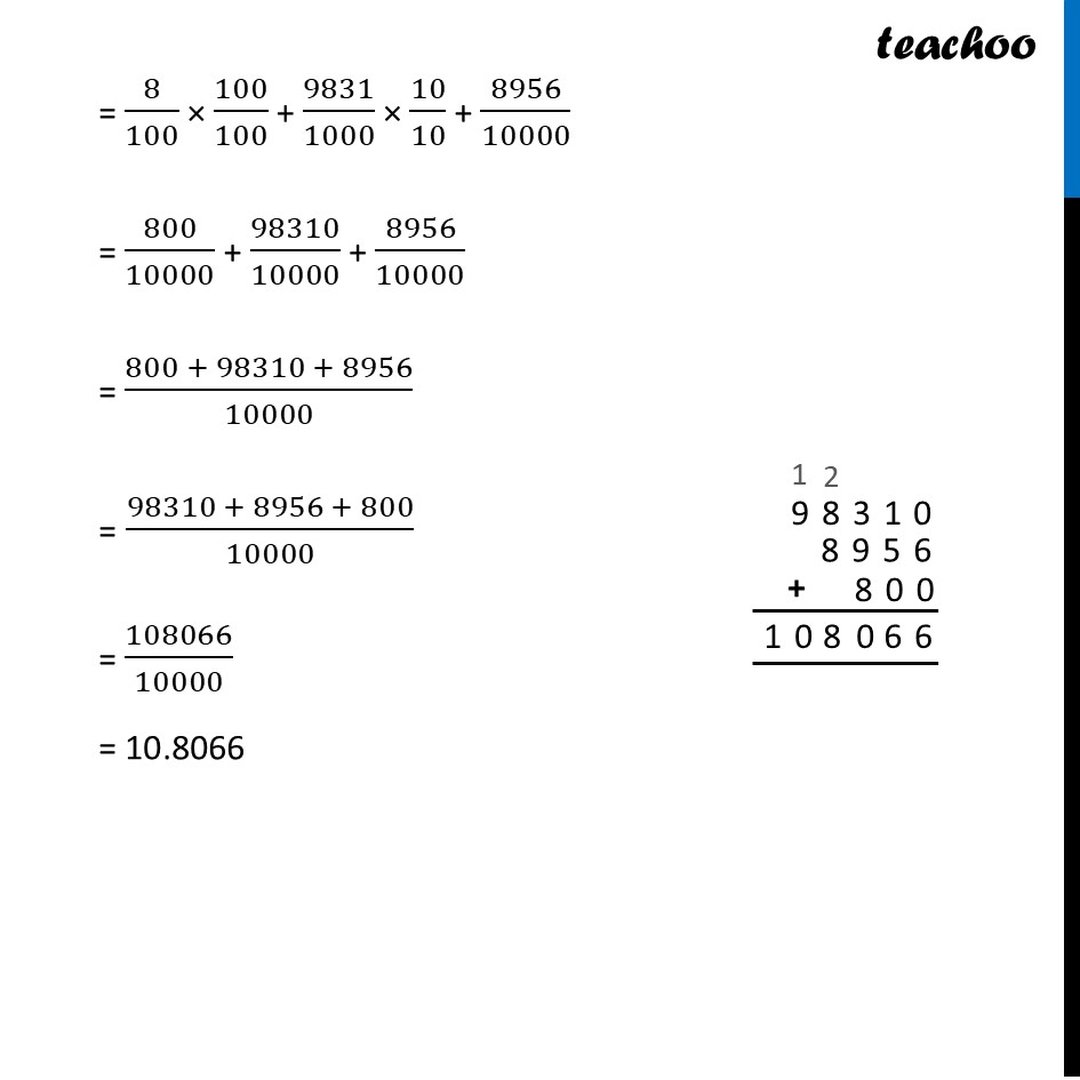 Addition of Decimals - Method + Example (with Practice Questions)