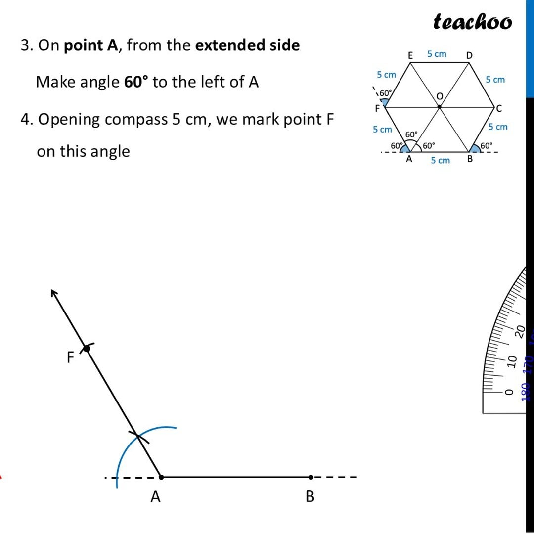How to Construct a Regular Hexagon Using Compass and Ruler - Teachoo