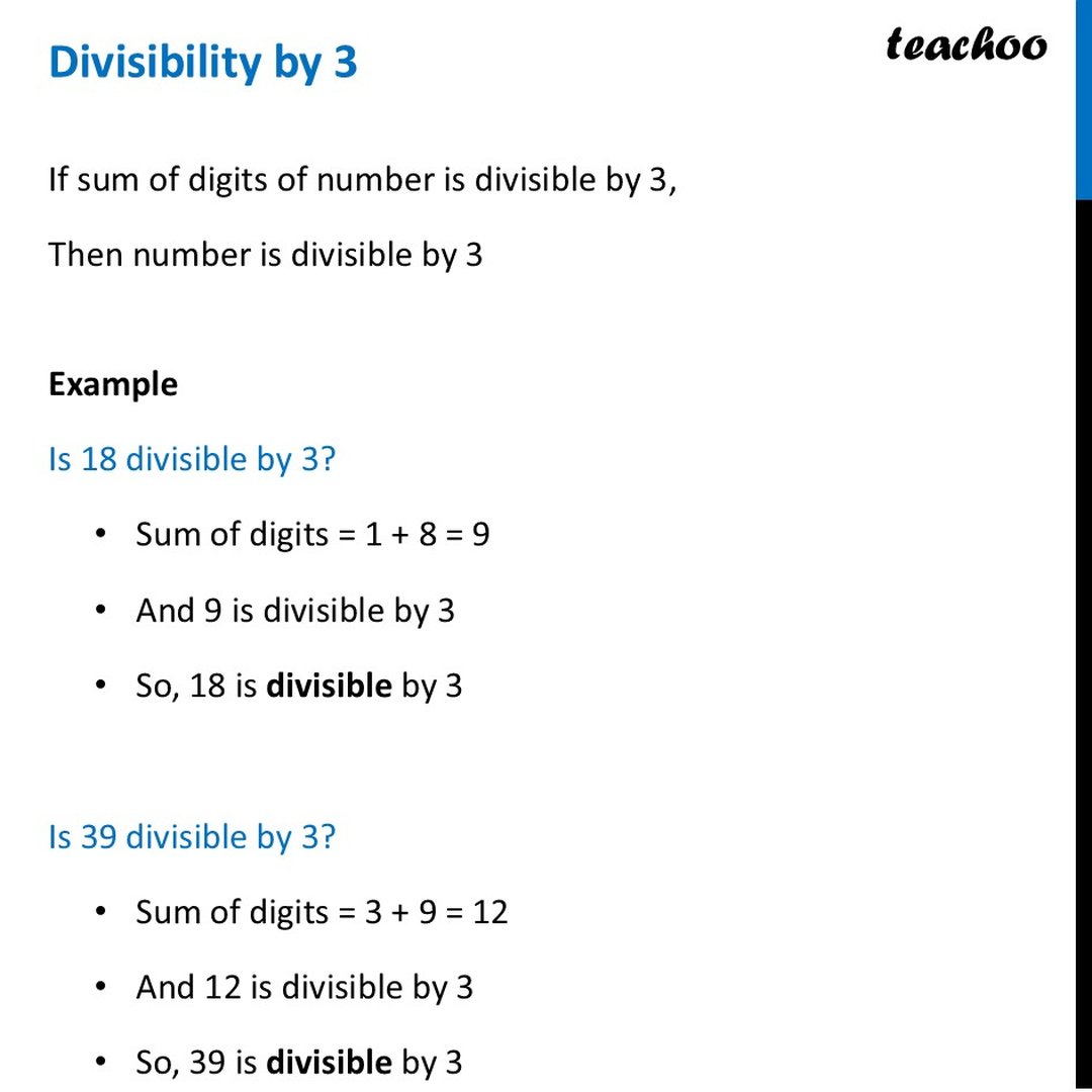 [Ganita Prakash] Divisibility by 3 - with 7+ Examples - Number Play