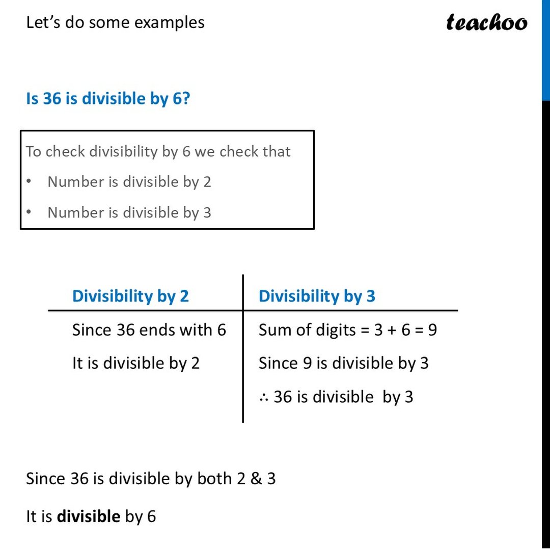 Divisibility by 6 - How to check? with 4+ Examples - Teachoo