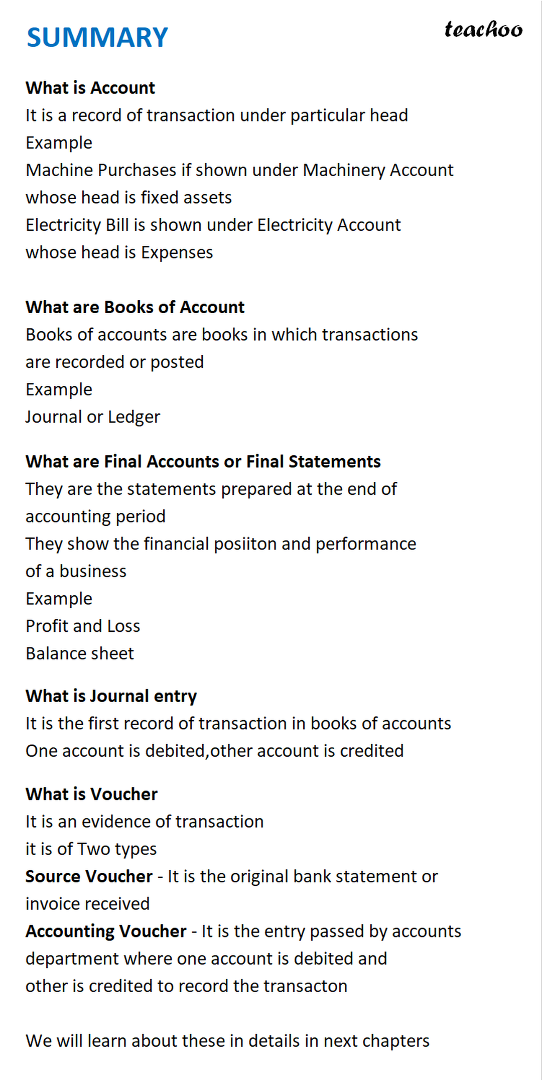 [Class 11] Accounting Procedure Terms - Introduction to Accounting