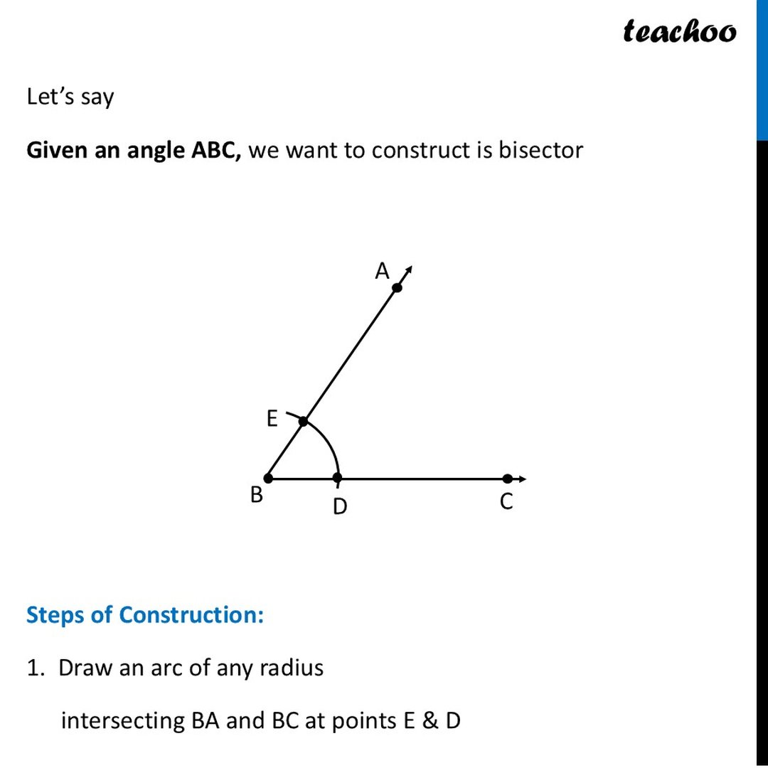 Constructing Angle Bisectors - Step-by-Step with compass (+ Worksheet)