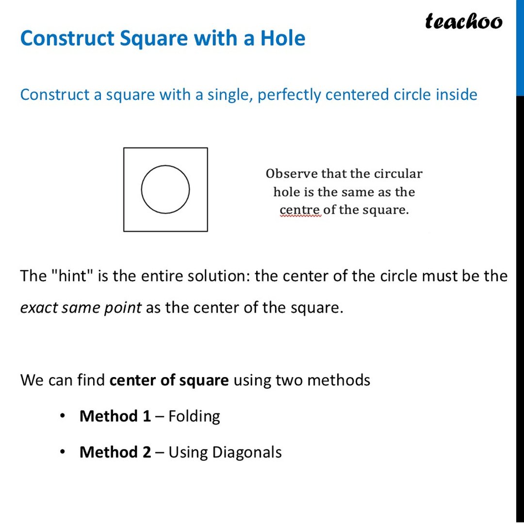 [Class 6] Construct a Square with a Hole – Step-by-Step Explanation