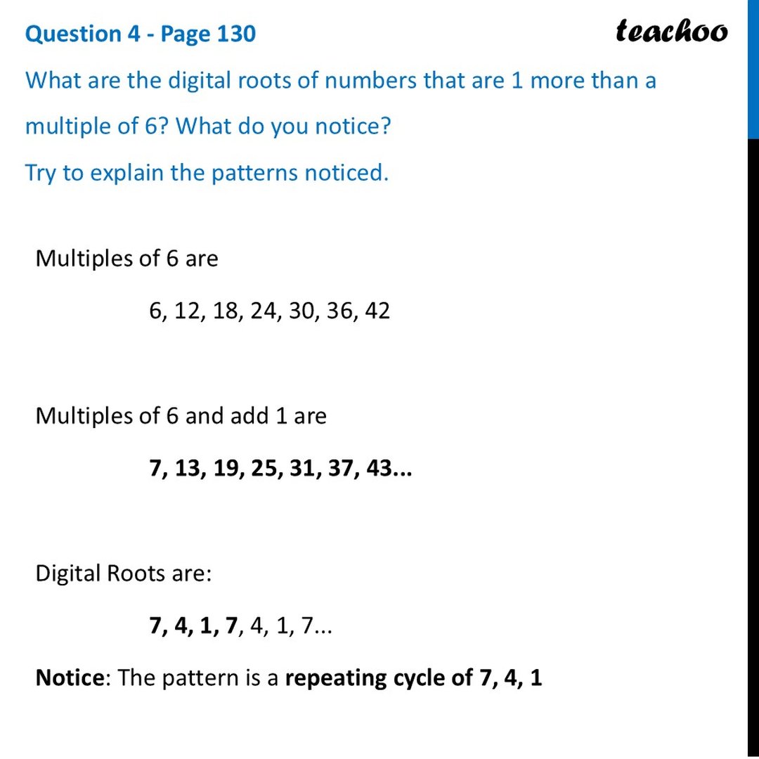 What are the digital roots of numbers that are 1 more than a multiple