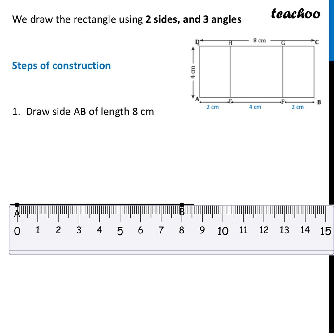 Construct a Square within a Rectangle – Step-by-Step Explanation