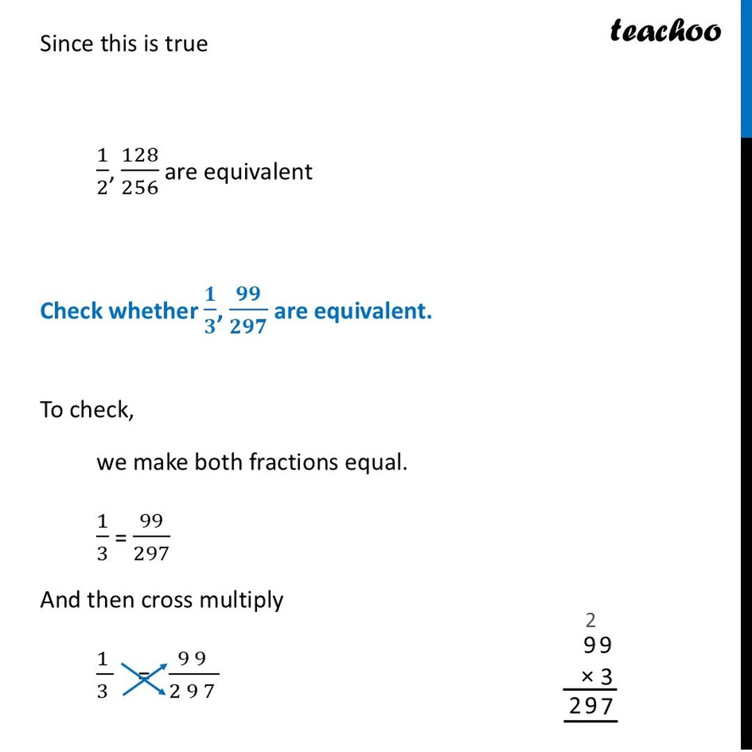 How to check whether fractions are equivalent? - Steps + Examples