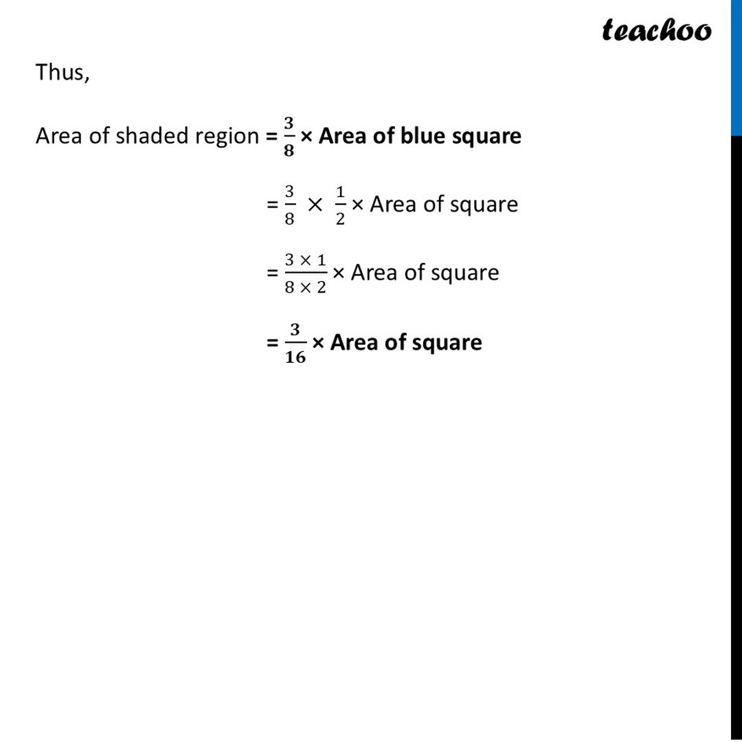 What fraction of the whole square is shaded? Given Figure 1 & 2