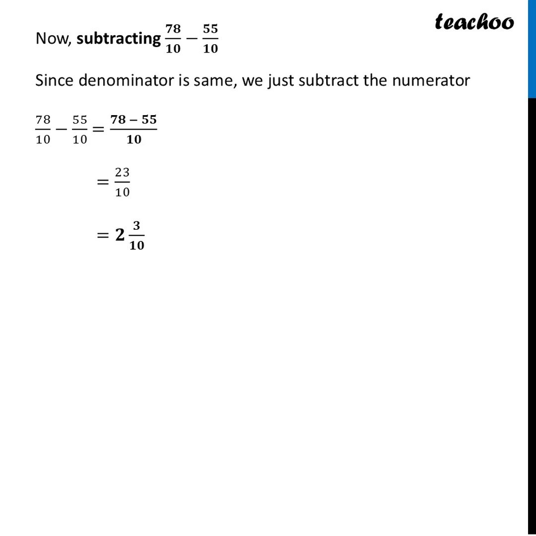 Adding and subtracting Tenth's - with Examples - Decimals Class 7