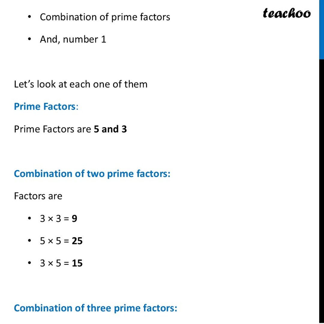 Find the factors of 225 using prime factorisation - Ganita Prakash