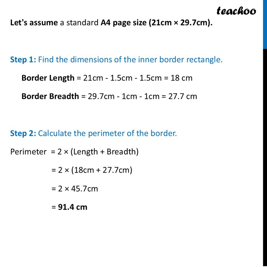 On a page in your book, draw a rectangular border that is 1 cm from