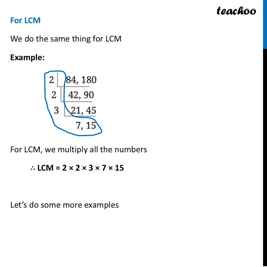 Efficient Procedures for HCF and LCM - Shortcut Trick, with 3+Examples