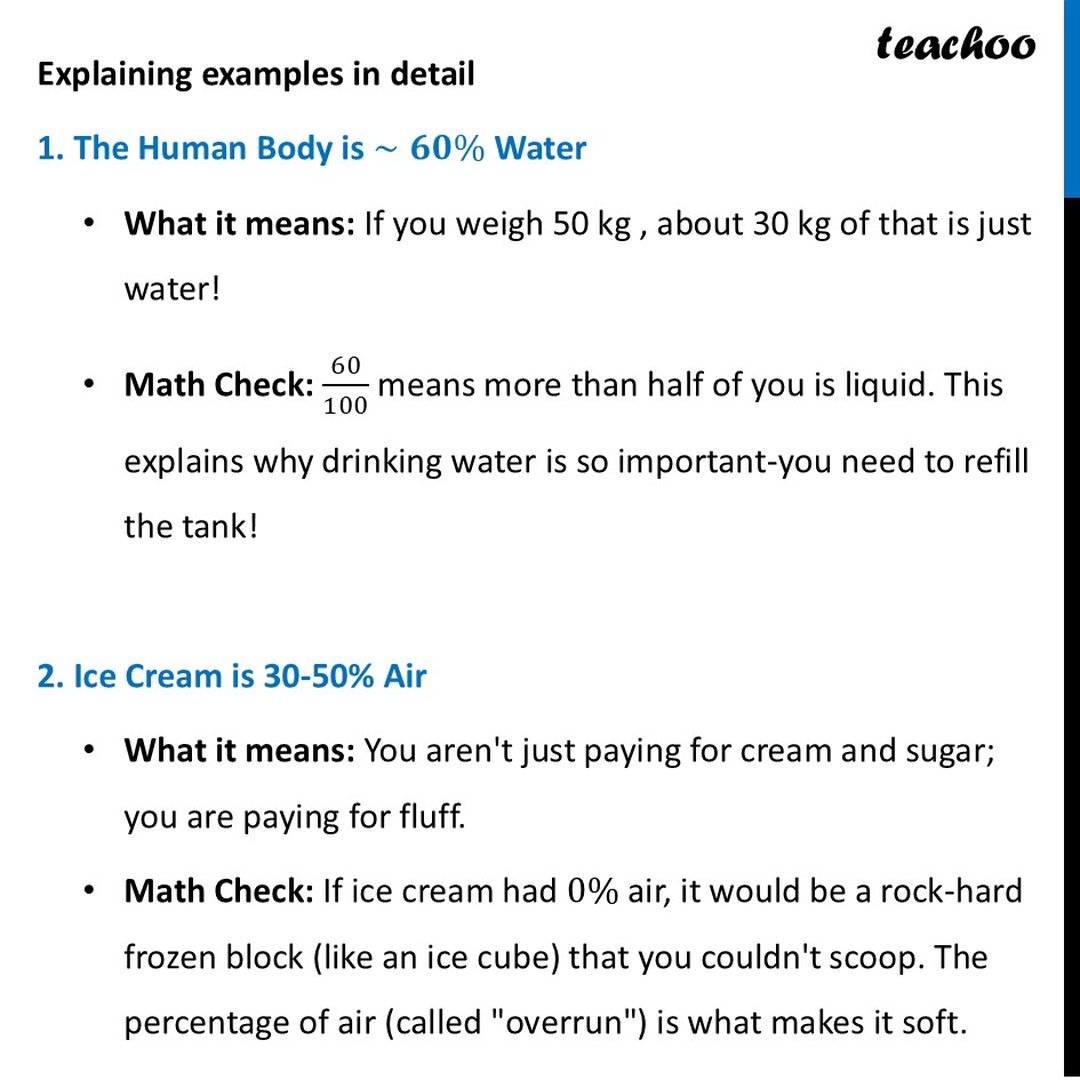 Percentages Around Us - 10+ Examples (with Explanation) - Teachoo