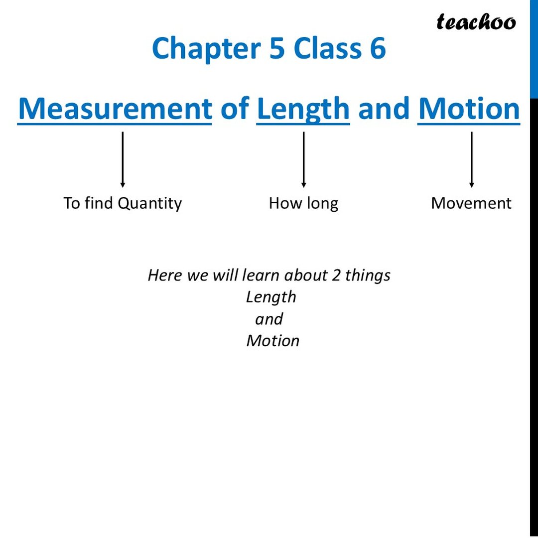 [Class 6 Curiosity] What is Length? - Measurement of Length and Motion