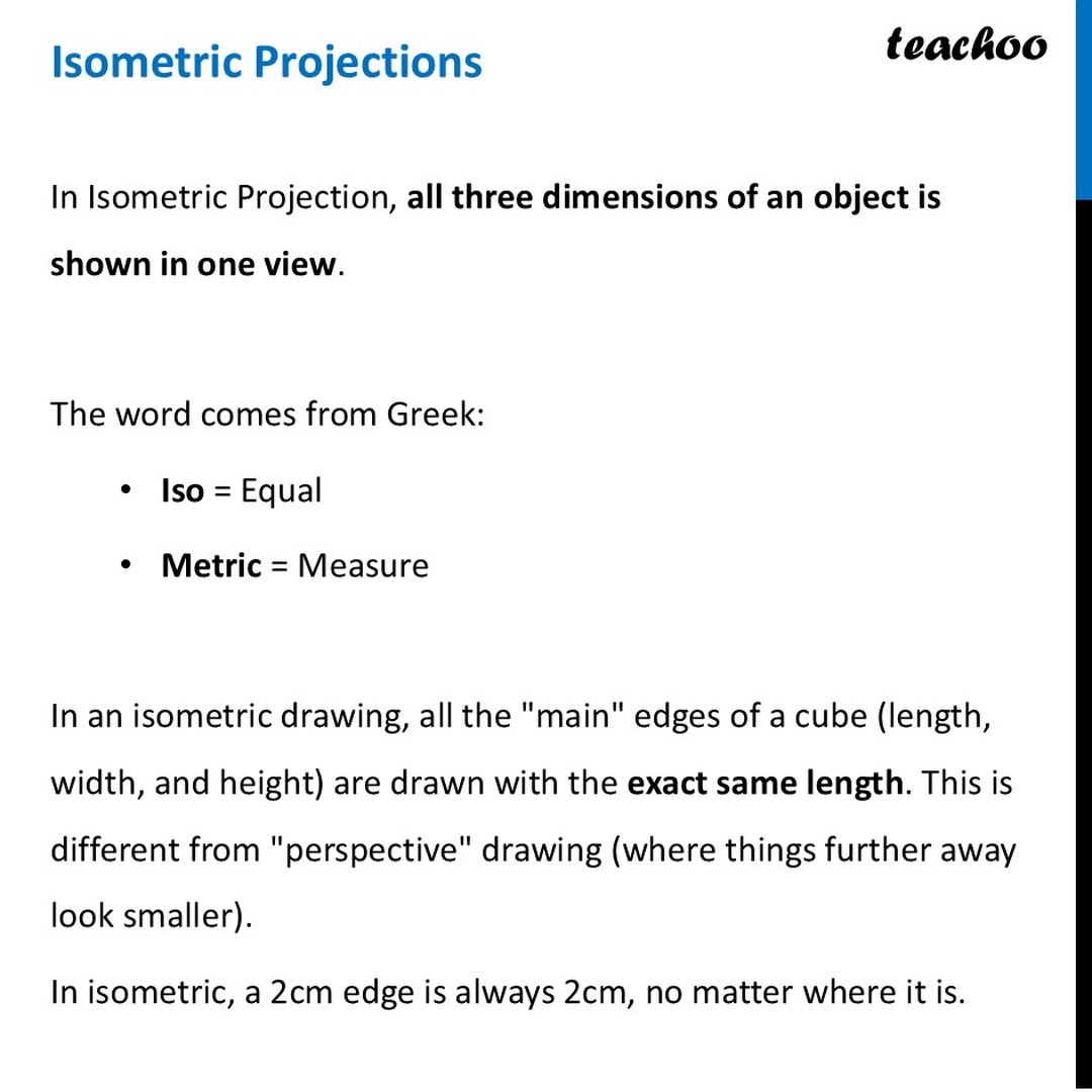 Isometric Projections - Definition [with Example] - Class 8 Maths