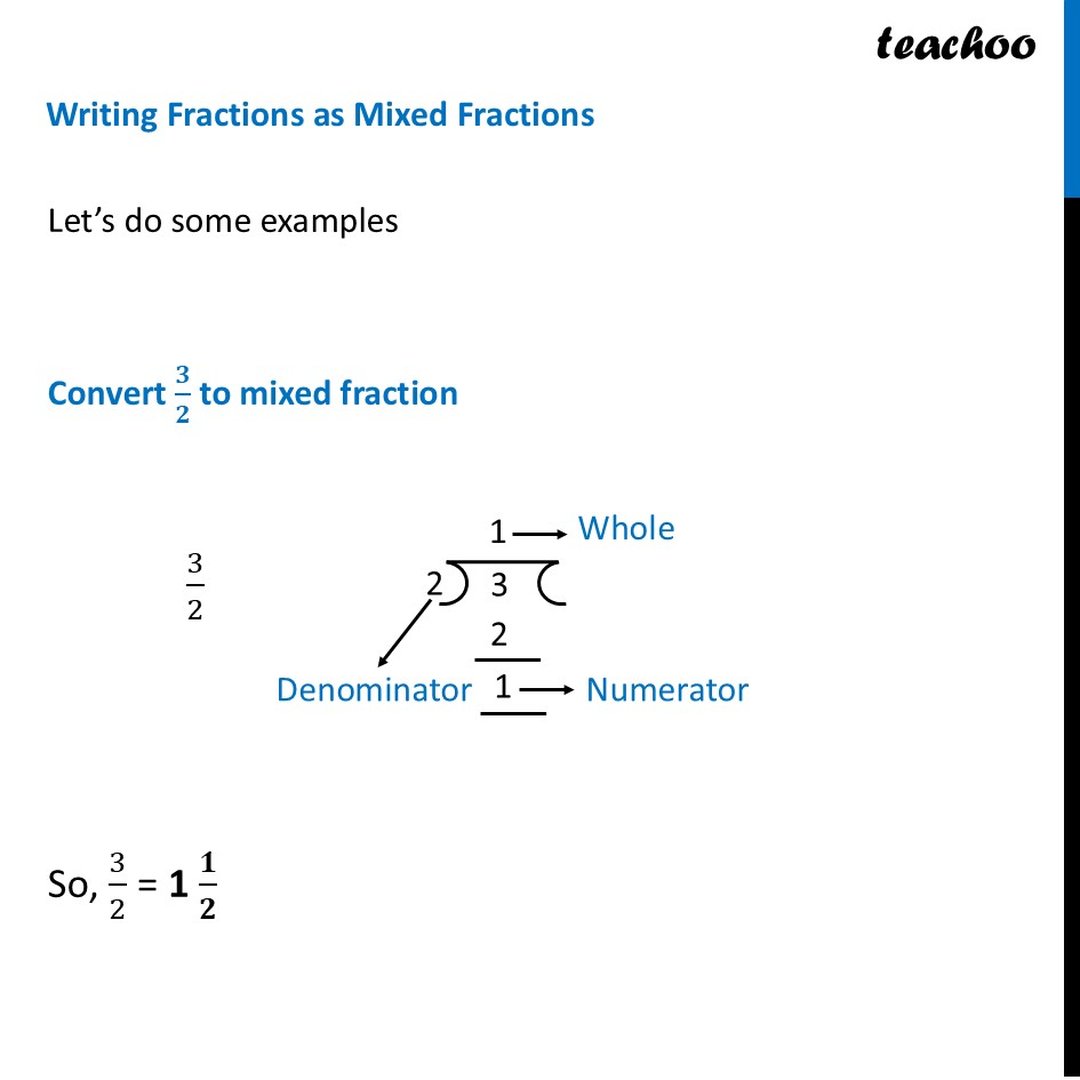 Mixed fraction – Definition and Converting - [Class 7 Ganita Prakash]