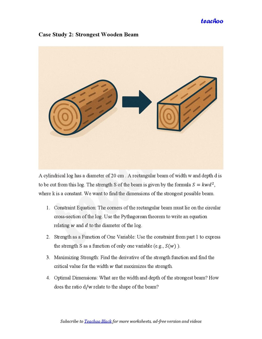 Application of Derivatives Class 12 - Case Based Questions Worksheet