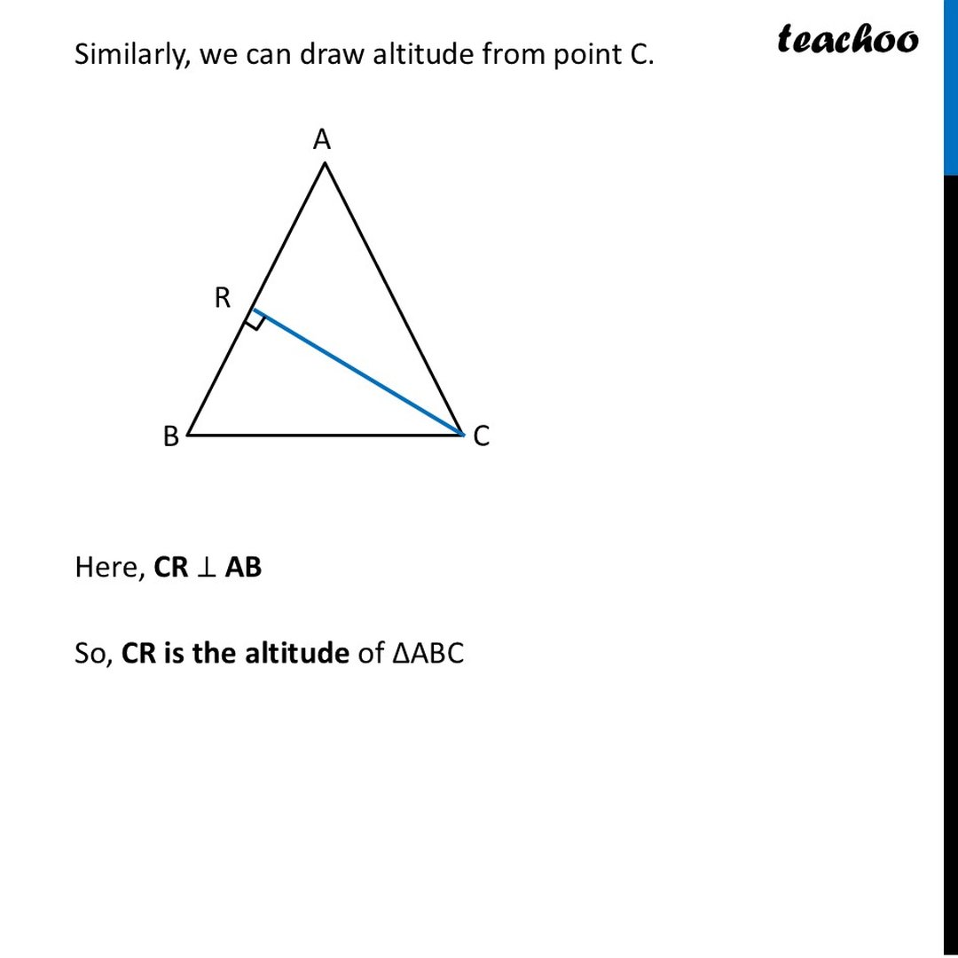 Altitudes of Triangles - Definition, Examples for all types - Teachoo
