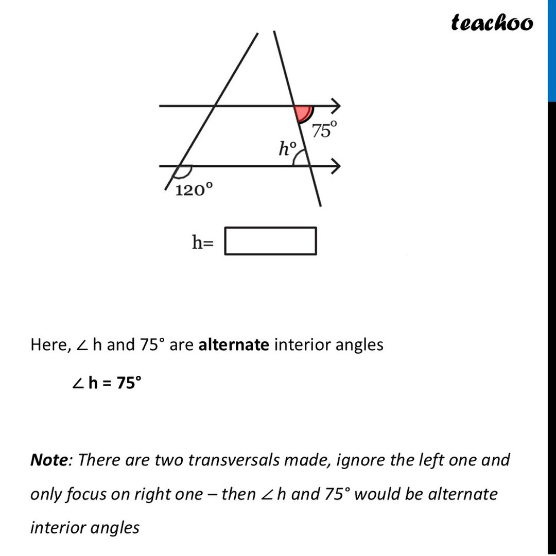 Find the angles marked below (Class 7 Parallel and Intersecting Lines)